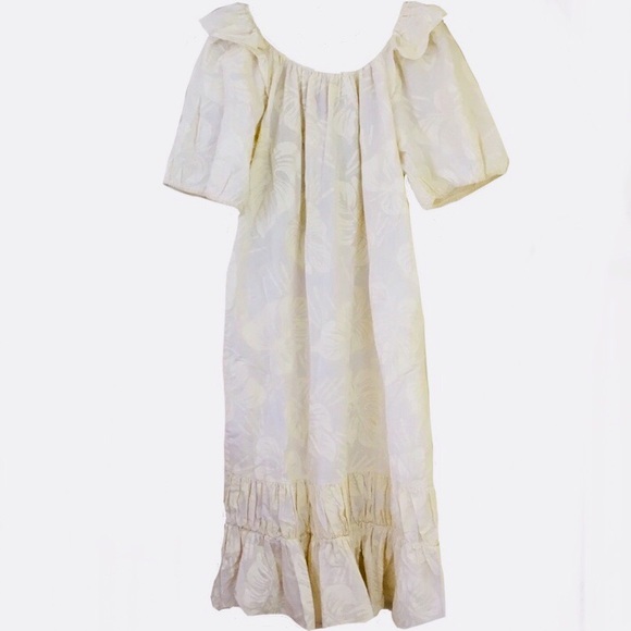 Vintage | Dresses | Rare White On White Vintage Hawaiian Muumuu | Poshmark